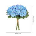 Artificial Hydrangea Flowers Blue Realistic Plastic Faux Floral for ...