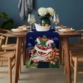 Chinese Wind Cotton Linen Table Runner New Year Painting Lion Dance ...