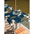 Fairy Crane Square Outdoor Tablecloth with Umbrella Hole Art Japanese ...