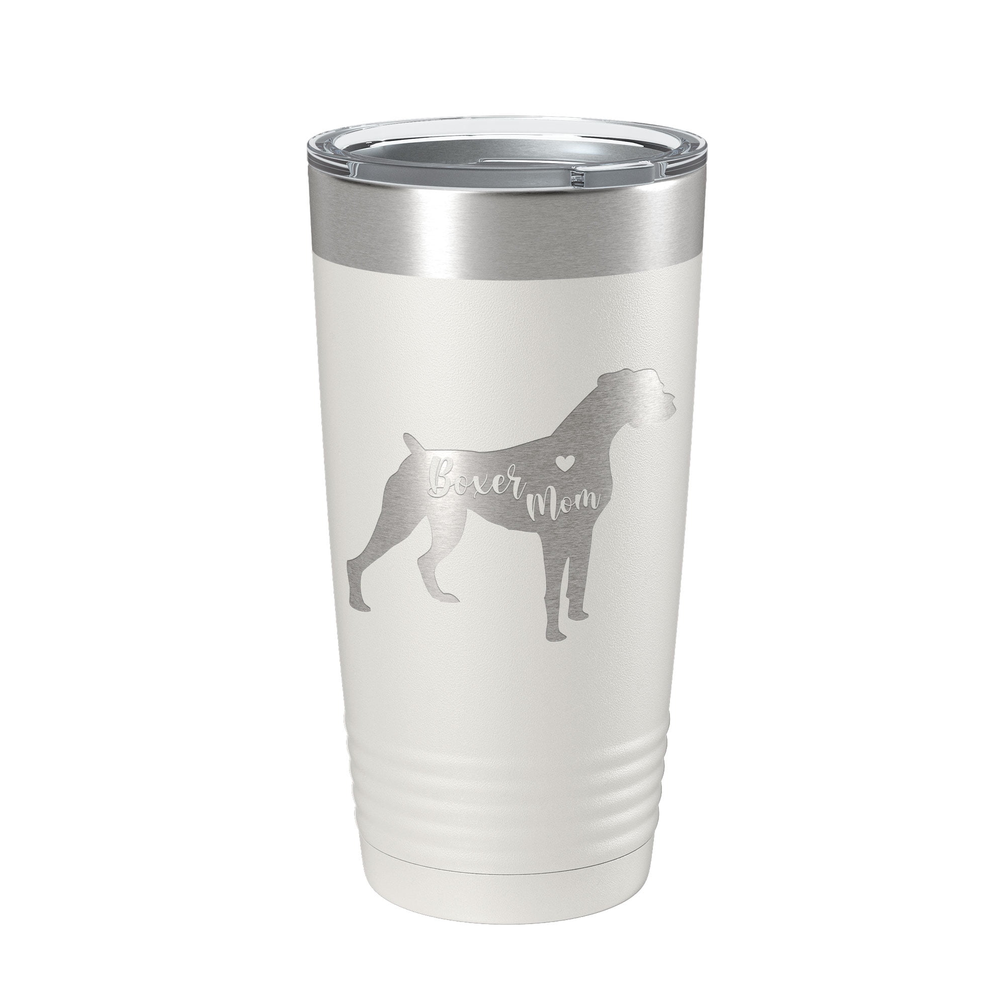 Boxer Mom Tumbler Dog Travel Mug Gift Insulated Laser Engraved Coffee ...