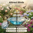 2026 Solar Cascade Hanging Bird Bath Fountain - 3 Layers Outdoor Water ...
