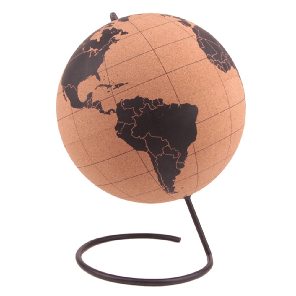 Click here for Estink Cork Wood Rotating Globe Maps Decoration Wo... prices