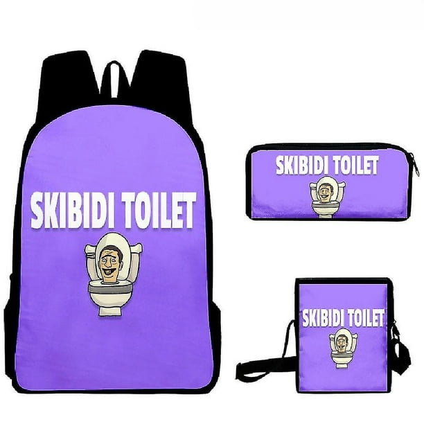 Skibidi Toilet Three-piece Backpack (pen Bag + Small Satchel + Backpack ...