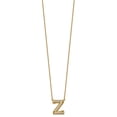 14k Solid Yellow Gold 3/8ct Lab Grown Diamond VS+ F+ Letter Z 18 Inch ...