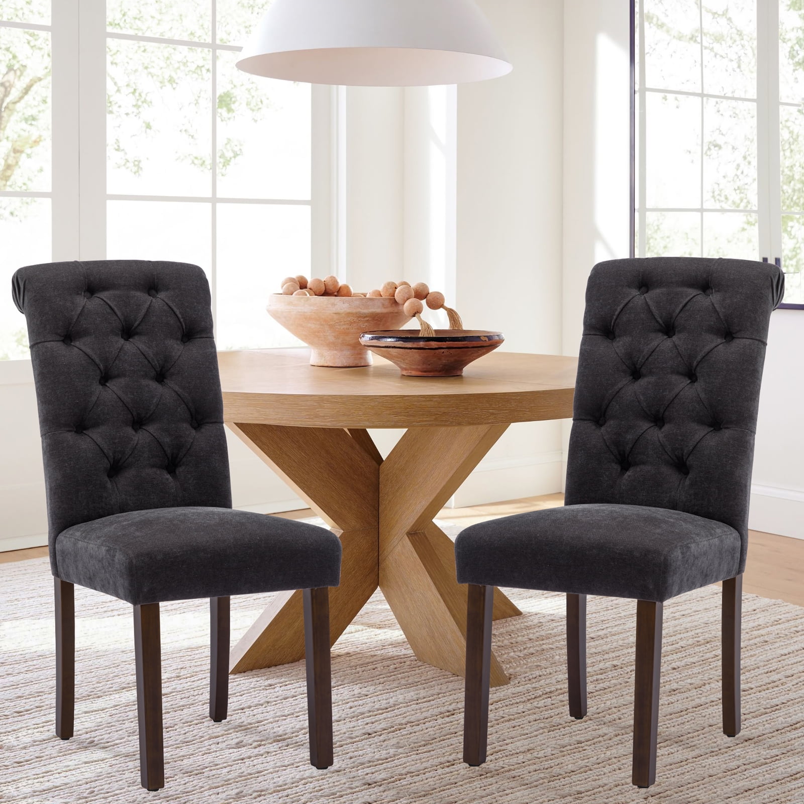 Click here for Malol Tufted Dining Room Chairs Set Of 2  Upholste... prices