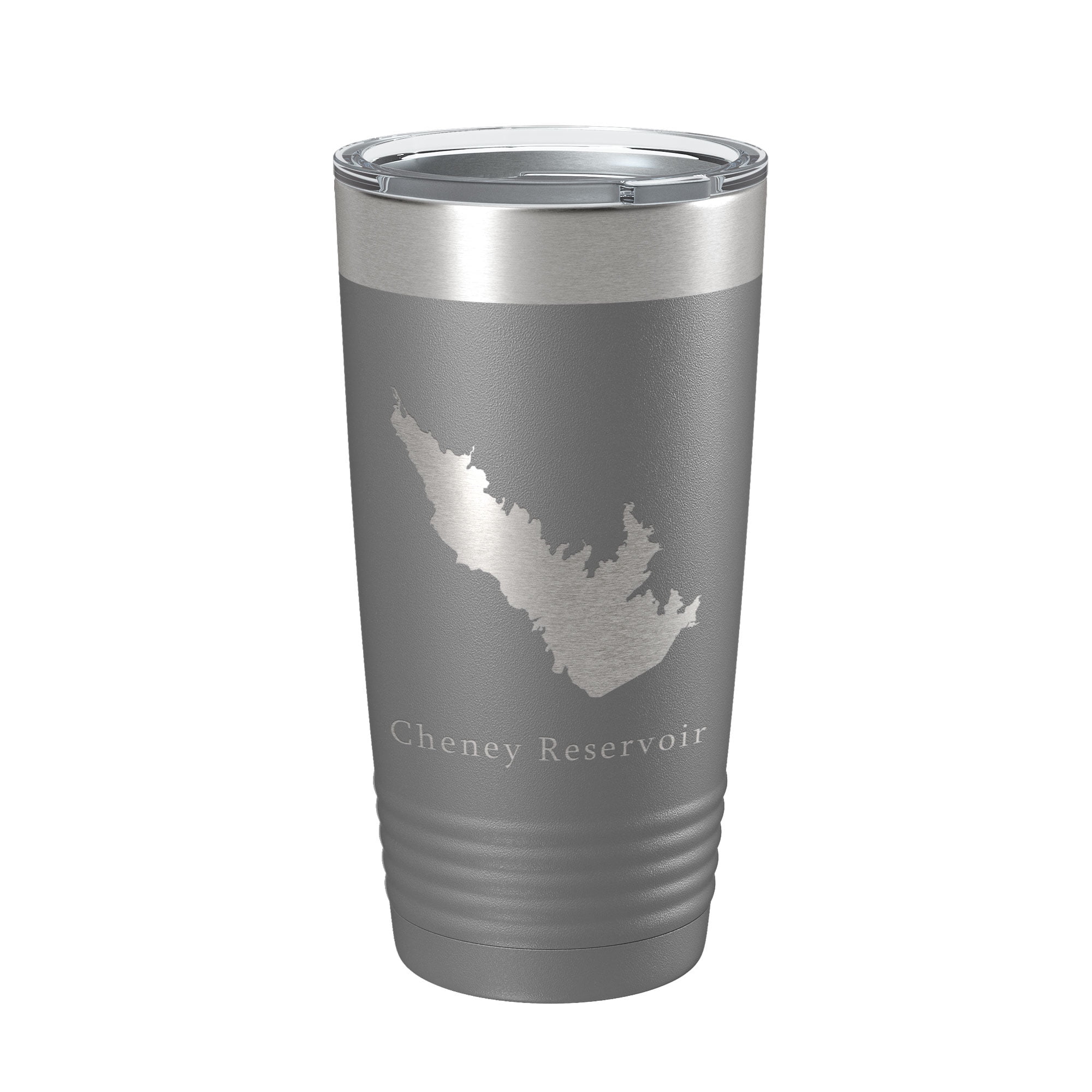 Cheney Reservoir Tumbler Lake Map Travel Mug Insulated Laser Engraved ...