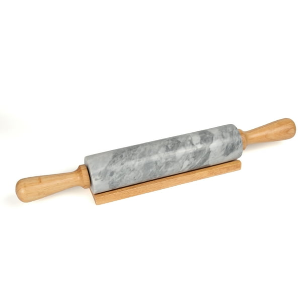 Creative Home 18" L Deluxe Natural Gray Marble Stone Rolling Pin with ...