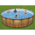 Bestway: Steel Pro MAX Splashview - 16' x 48", Brown - Round Above ...