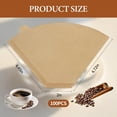 100 Count #4 Cone Coffee Filters 8-12 Cup, Natural Unbleached ...
