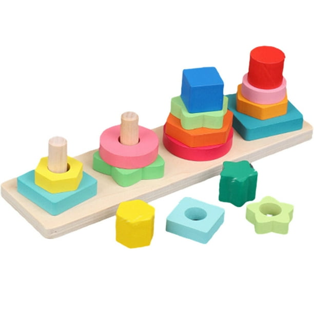 Juguete de apilamiento de clasificación, bloques de apilamiento de ...