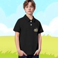 Boys' Graduation Season Short Sleeve Polo Shirt With Chest Pocket ...