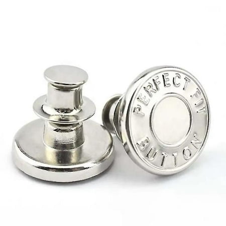 Sew-free Trouser Buttons - Adjust Size - Silver - Walmart.ca