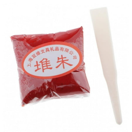 Calligraphy Painting Red Ink Paste Round Chinese Yinni Pad for g 30g ...