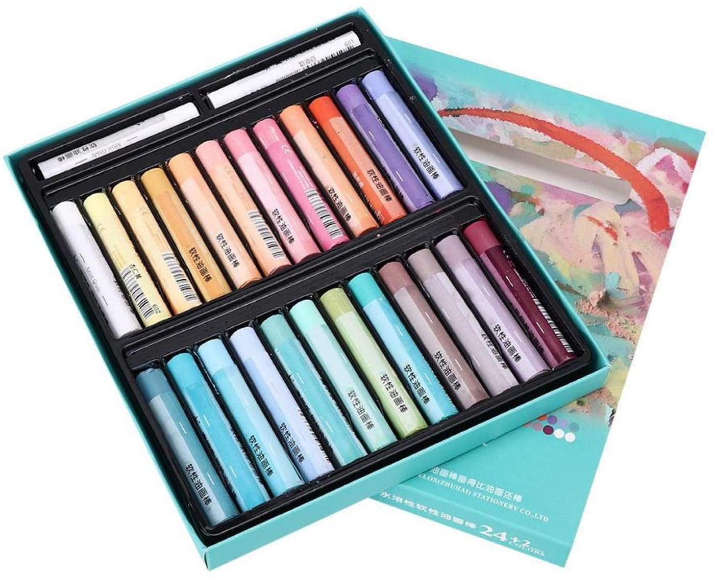 Oil Painting Stick,24+2 Oil Painting Stick Set Water-Soluble Soft Oil ...