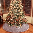 Christmas Tree Skirt 48-Inch Rose Gold Tree Mat Sequined Tree Skirts ...