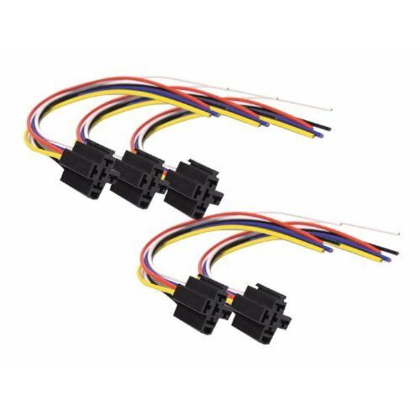 5 Absolute USA 5-Pin 12 VDC Interlocking Relay Socket - Walmart.com