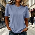 Achuyrbd Women's Fine Stripe Short Sleeve Shirt, Back Split Keyhole ...