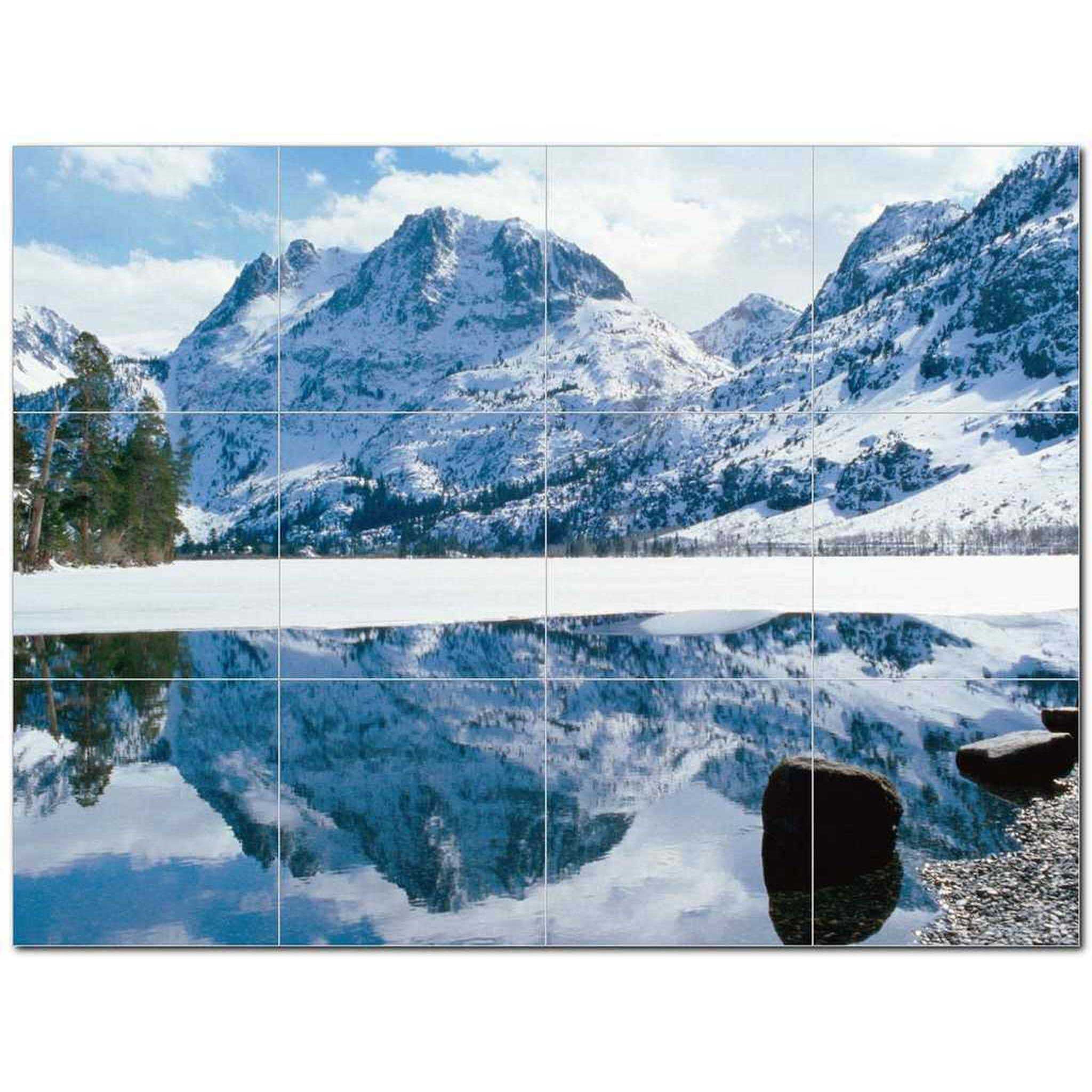 Mountain Picture Ceramic Tile Mural Kitchen Backsplash Bathroom Shower ...
