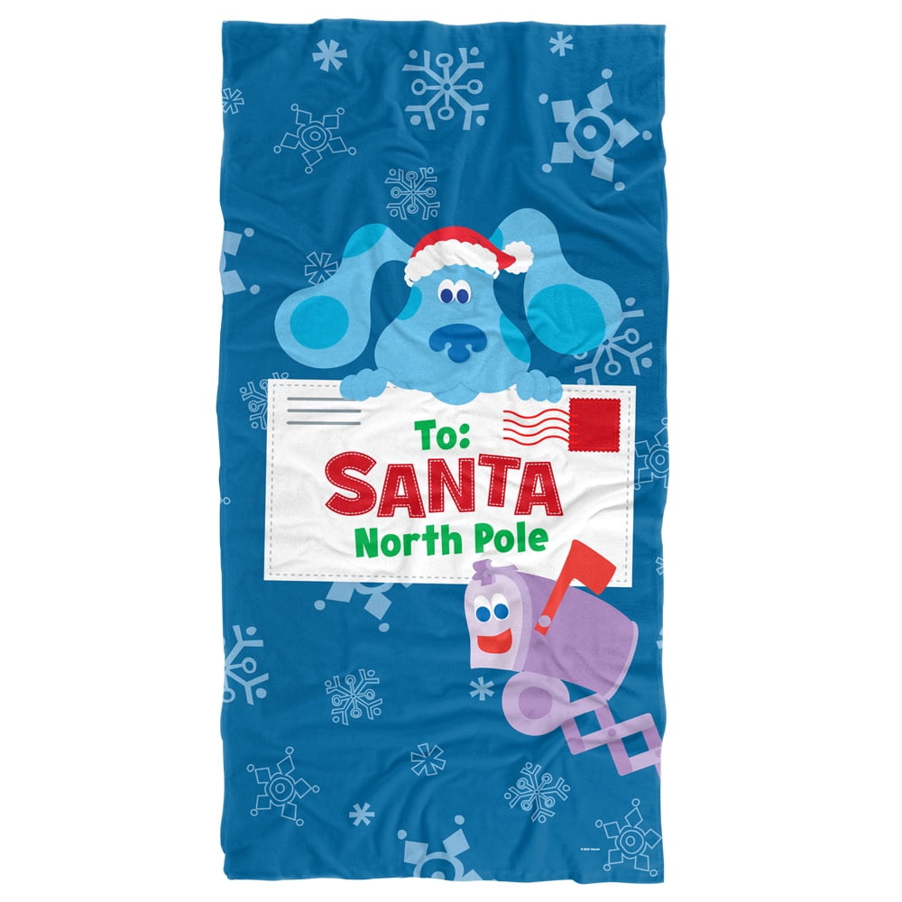 Blue's Clues, 30'x60' Blue to Santa Letter Beach Towel - Walmart.com