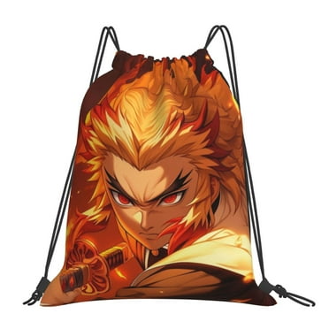 Demon Slayer Agatsuma Zenitsu Drawstring Backpack Sports Gym Sackpack ...