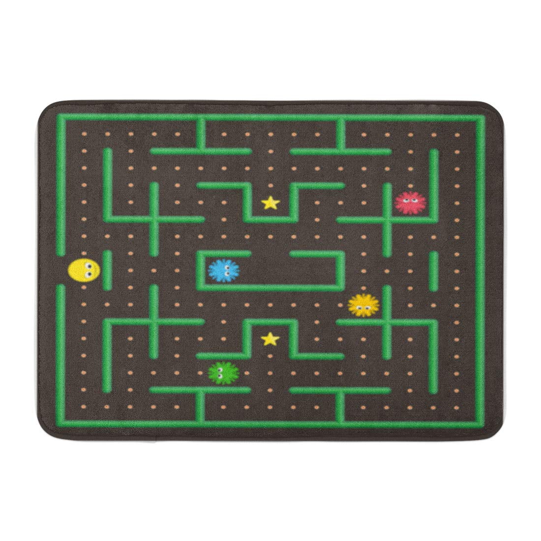 KDAGR Pac Man Analog Game Ghosts Modern Arcade Video Interface Doormat ...