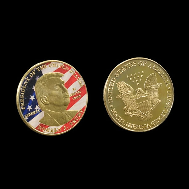 Donald J Trump of US President Donald Trump Silver Gold Plated EAGLE ...