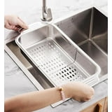 304 Stainless Steel Extendable Rectangular Strainer Basket for Draining ...