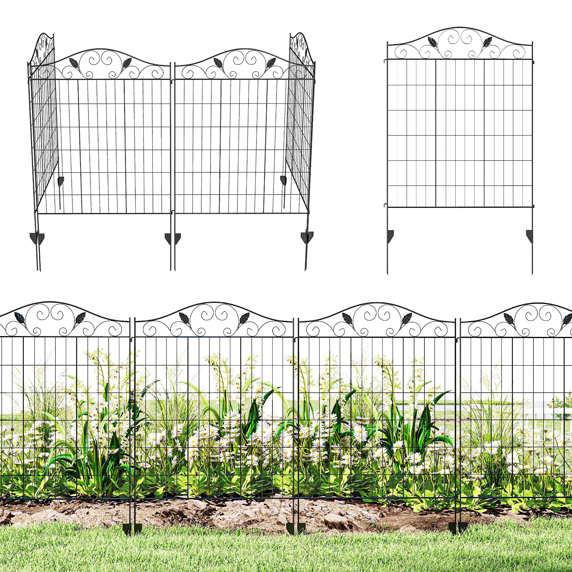 Click here for Outsunny Garden Decorative Fence 4 Panels 44in X 1... prices