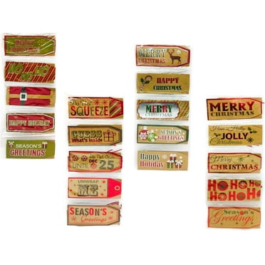Wrapables Festive Fun Christmas Holiday Gift Tags for Gift-Wrapping ...