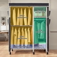 Heavy Duty Clothes Rack with Cover,Rolling Garment Rack with Wheels,550 ...