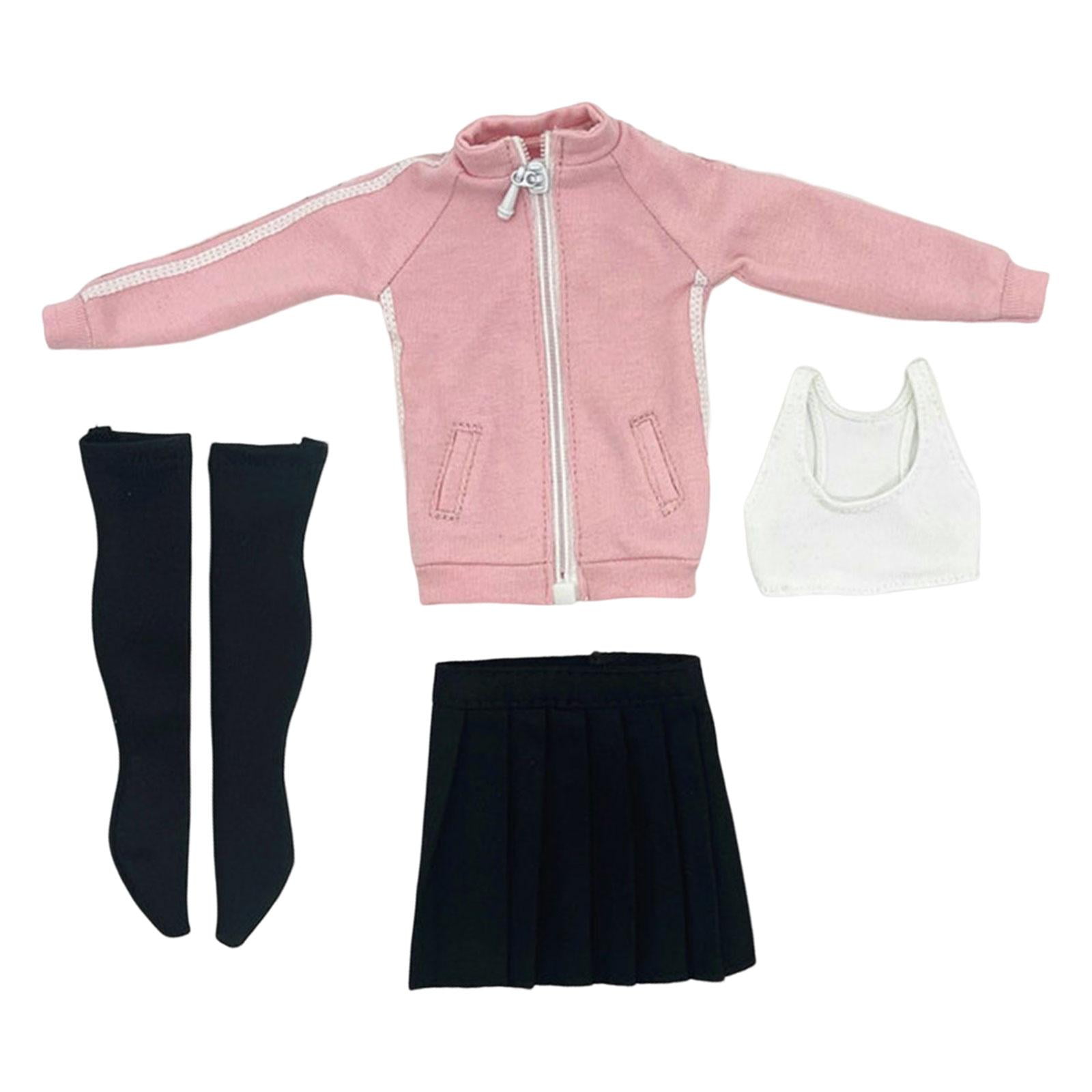 Fashion 1/6 Scale Female Dolls Clothes Female Clothes Set Outfit Costume Uniform Pink - Walmart.com