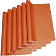 Disposable Orange Paper Placemats with Scalloped Edge, 100 Count ...