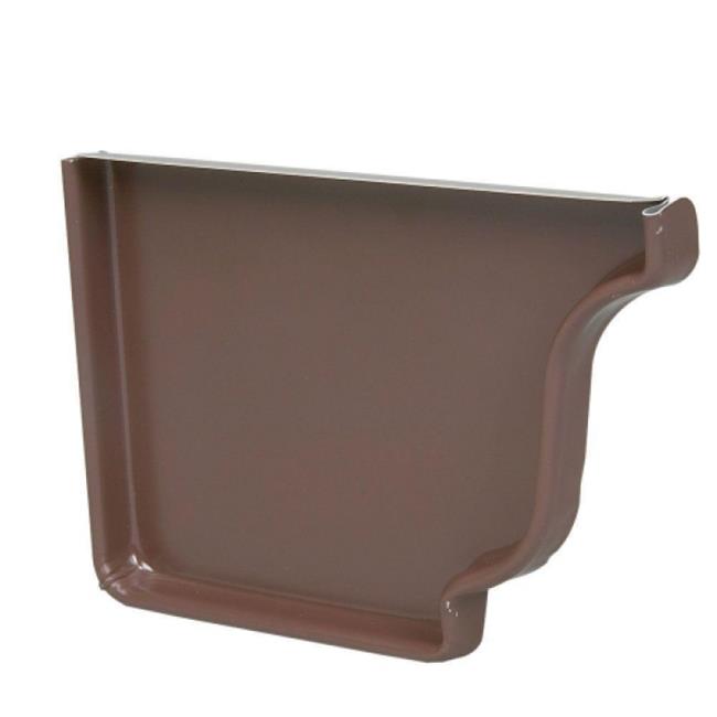 Spectra Gutter Systems 5ENLRTB Left End Cap, Brown - Walmart.com