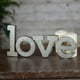 Love Wall Letters Word Silver Dimensional Metal Decor 16.5 Inches ...