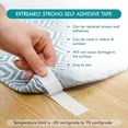26ft x 0.75in White Heavy Duty Self Adhesive Velcro Strips with Double ...