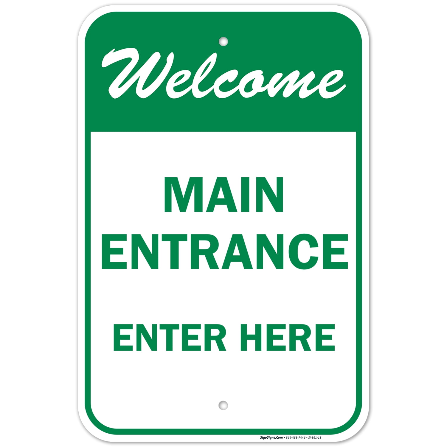Main Entrance - Enter Here Sign, - Walmart.com