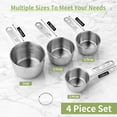 ACDANC Measuring Cups 4 Pieces,Stainless Steel Measuring Cups,Stackable ...