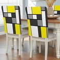 8 Pack Modern Color Blocks Chair Back Covers Gray Yellow White ...