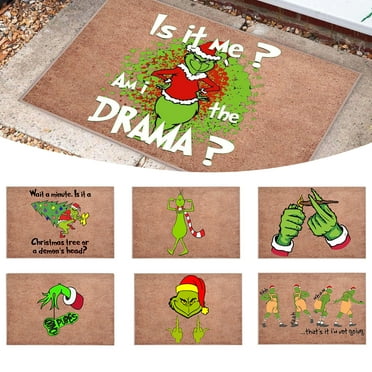 Christmas Doormat Holiday Indoor Outdoor 40 x 60cm,Christmas Grinch Mat ...