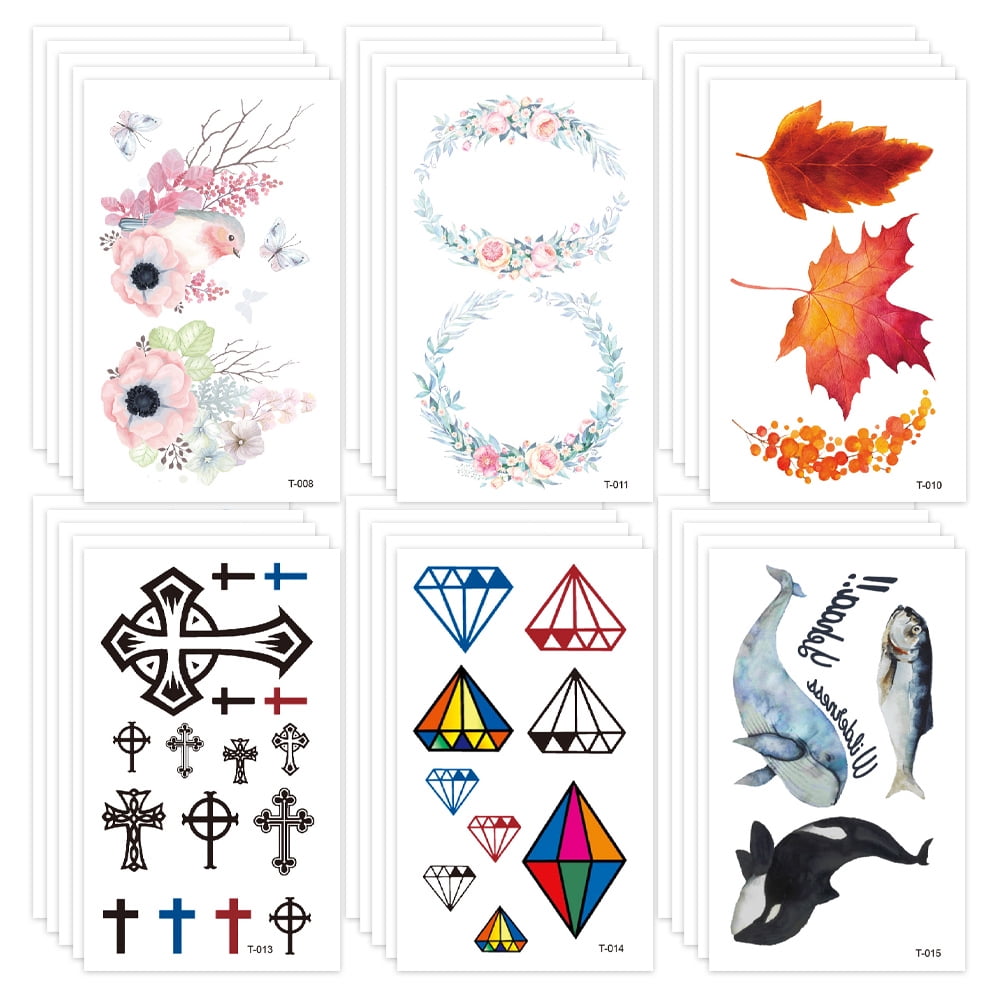 30 Sheets Temporary Tattoos For Women Girl Tattoo Temporary Fake Tatoo ...