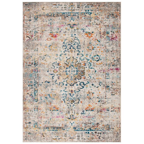 SAFAVIEH Madison Alys Vintage Traditional Area Rug, Grey/Gold, 3' x 5 ...