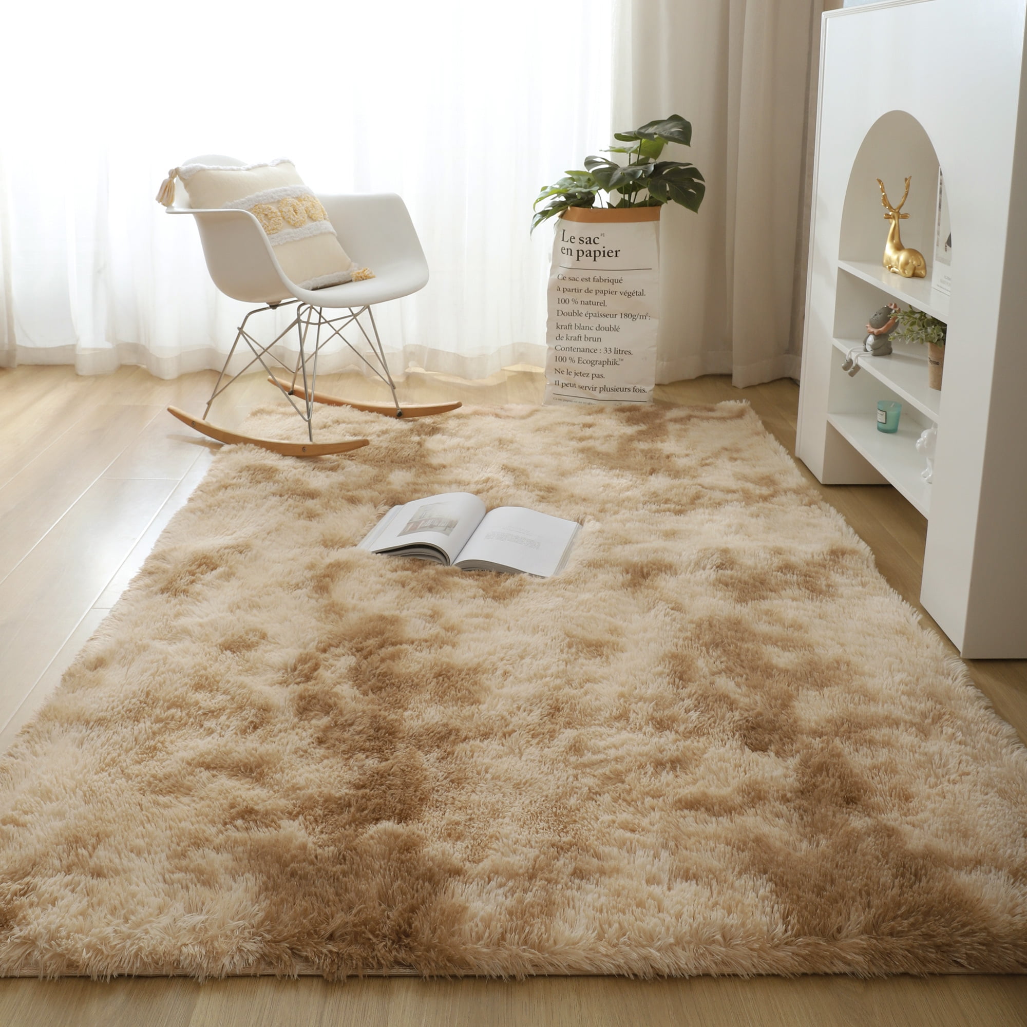Rectangular Rugs Super Soft Fluffy Floor Rug Shag Rug Shaggy Area Rug ...
