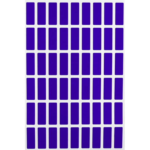 Royal Green Small Rectangular Stickers for Color Coding (1 in x 3/8 in ...