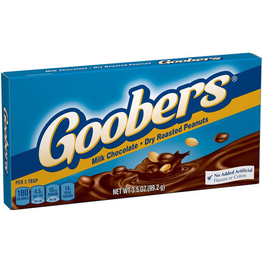 Goobers Chocolate Covered Peanuts - 3.5-oz. Theater Box - Walmart.com ...