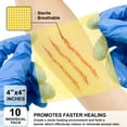 "Ceeport 4""x4"" Manuka Honey Wound Dressing, Medical Grade for Fast Healing (Pack of 10 ...