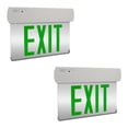 Lroom [2-Pack] Mirror Panel Exit Sign Green Letters Emergency Light ...