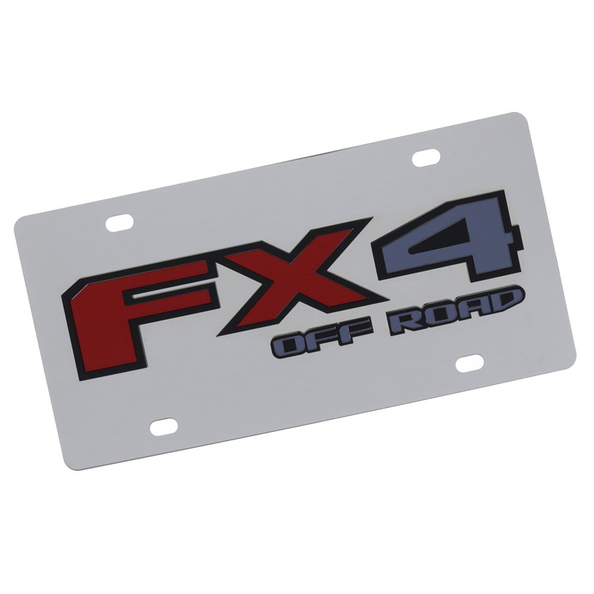 Ford FX4 Off Road Logo License Plate (Chrome) - Walmart.com