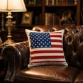 4th of July Throw Pillow Covers, Patriotic American Flag Stars Stripes ...