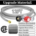 12FT 0-30PSI High Pressure Adjustable Propane Regulator with 0-60PSI ...