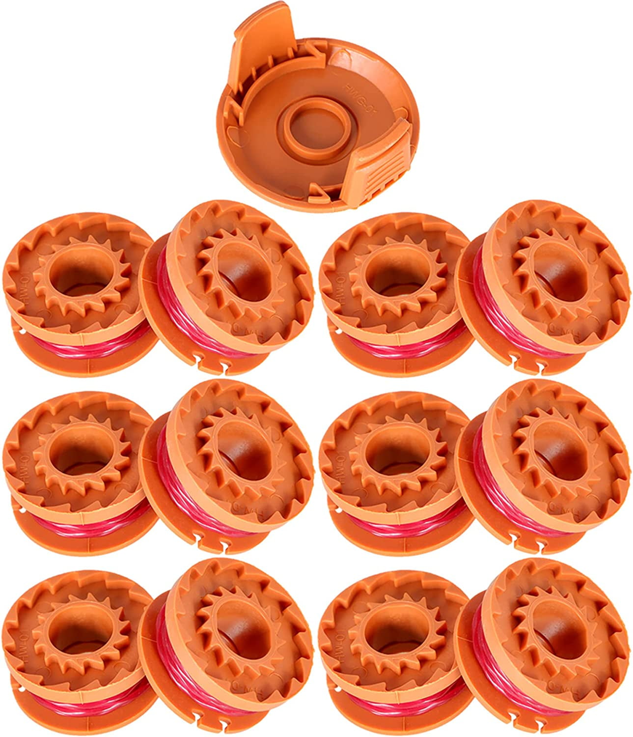 EPOTOOR WA0010 12Pcs String Trimmer Spools Line Replacement for Worx ...